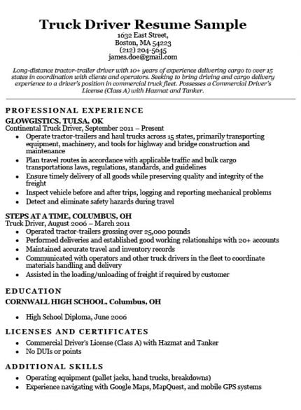 Cdl Truck Driver Cover Letter Samples Mryn Ism