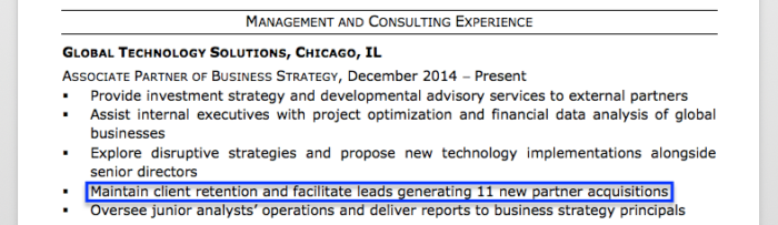 Consulting Resume Sample & Writing Tips | Resume Companion