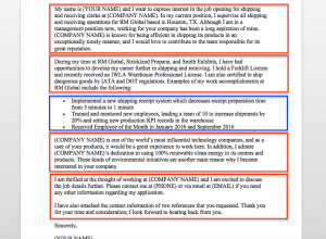 Shipping and Receiving Clerk Cover Letter Sample & Guide | RC