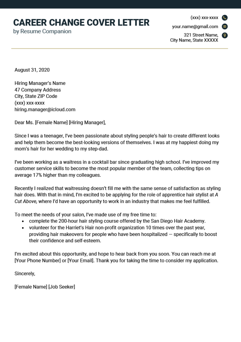 Career Change Cover Letter Example Resume Companion career-change-cover-letter-example-resume-companion