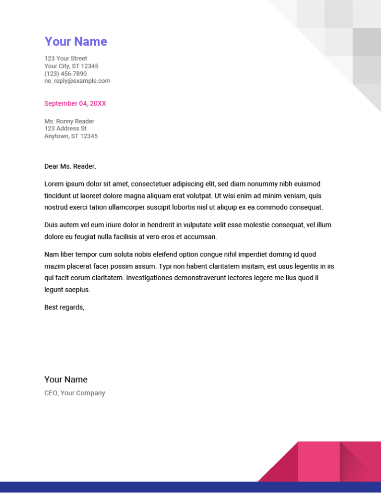 Google Docs Letter Template